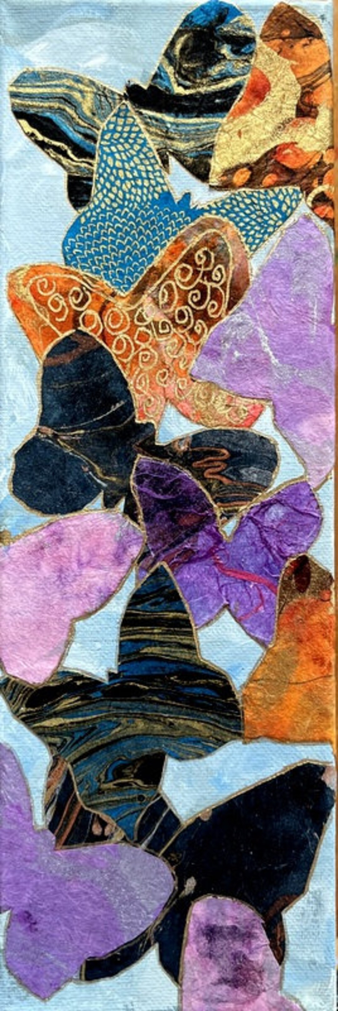 Original Mixed Media Collage Painting With Acrylics and Papers ...