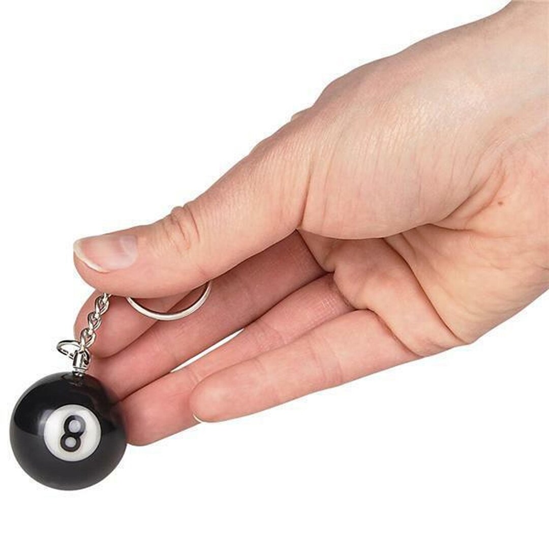 The 8 Ball Billiards Eight Ball Pool Keychain, Lucky Bag Charm, Vintage ...