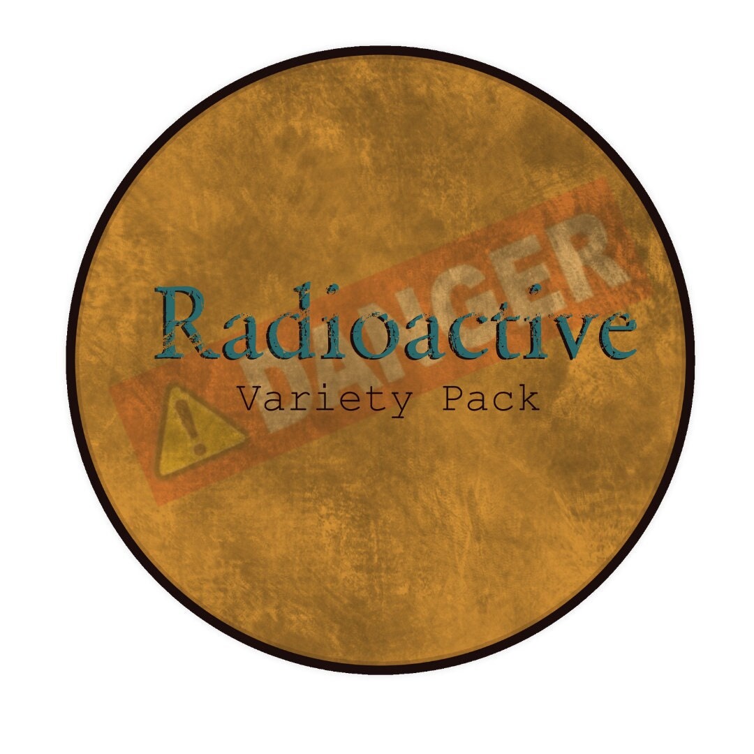 Radioactive Sticker Pack Bundle, Glossy Waterproof Vinyl Sticker, 8 ...