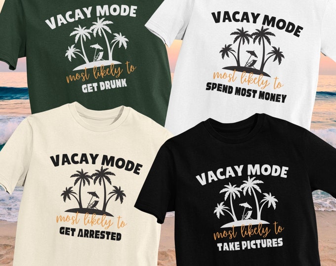 Matching Shirts for Friends Vacation, Vacay Mode Shirts for Girl Trip ...