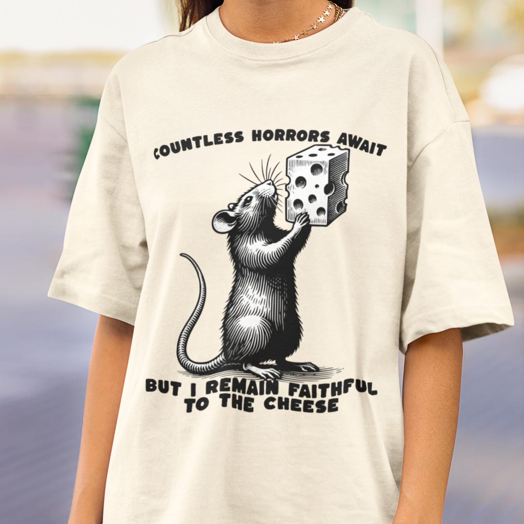 Faithful to the Cheese Japanese Horror Rat Unisex Shirt, Vintage ...