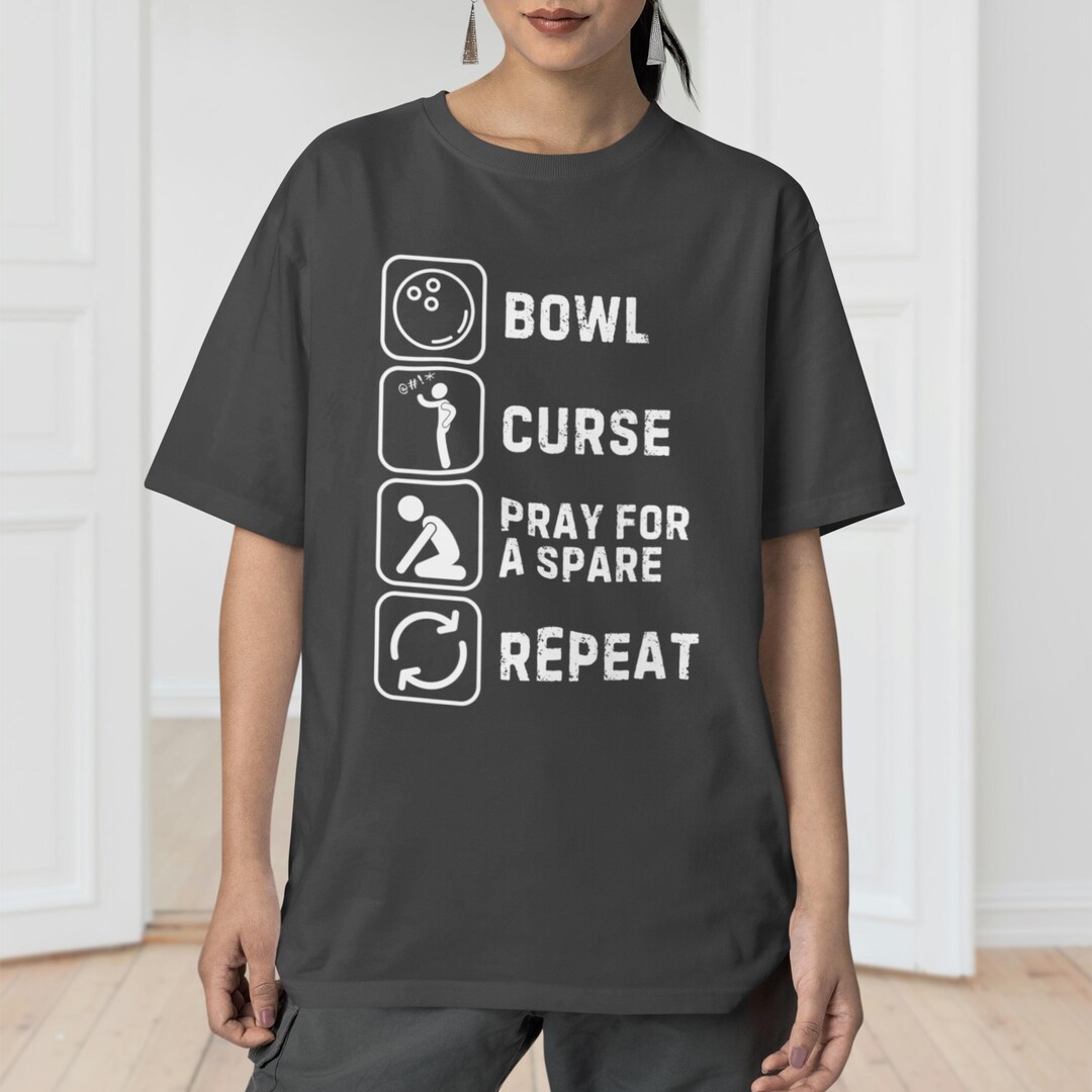 Bowling Shirt, Bowling Shirt for Women, Bowl Curse Pray Tee, Funny ...