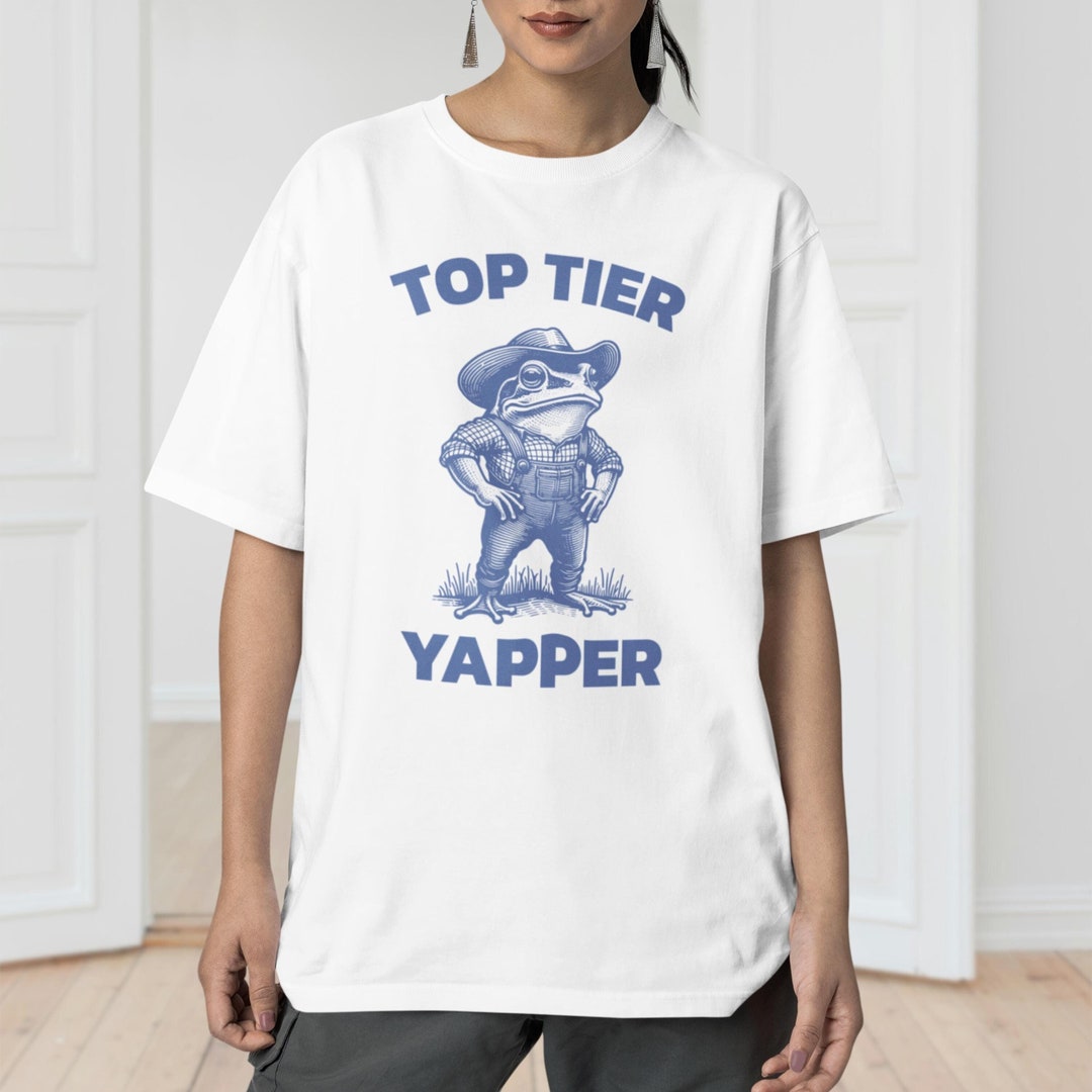 Top Tier Yapper Shirt, Meme T Shirt, Retro Cartoon T Shirt, Yapping ...