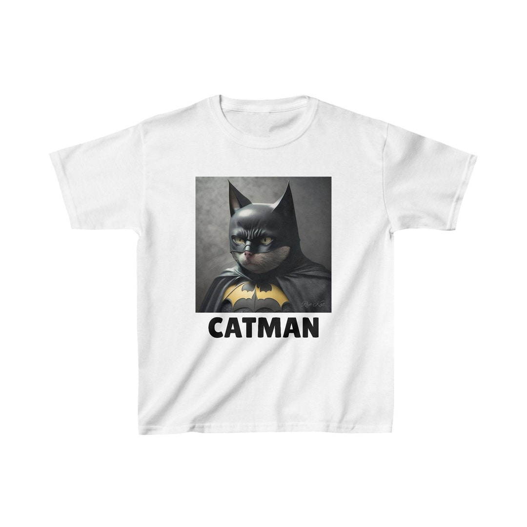 CATMAN Cosplay BATMAN Parody Cartoon Superhero Art T-shirt Marvel Dc Kids Heavy Cotton™ Tee - Etsy
