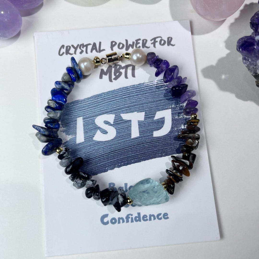 MBTI Crystal Energy Bracelet / SJ Type Personality / Blue Group ...