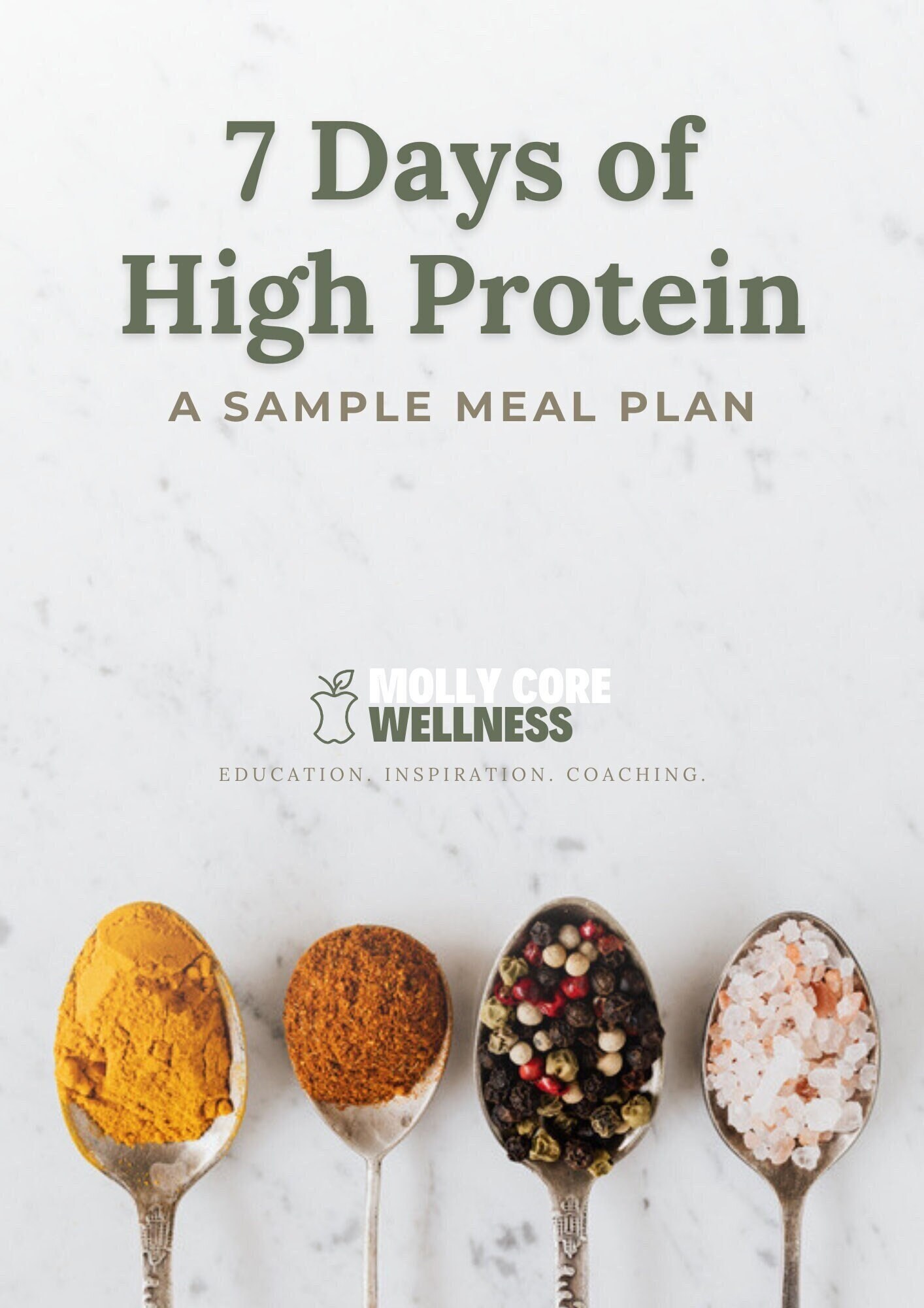 7 Days of High Protein A Sample Meal Plan With Over 20 Healthy Recipes ...