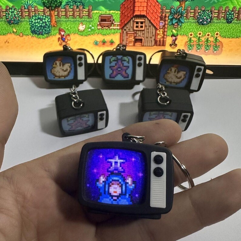 Christmas Ornaments Stardew Valley TV Keychain Inspired Creative ...