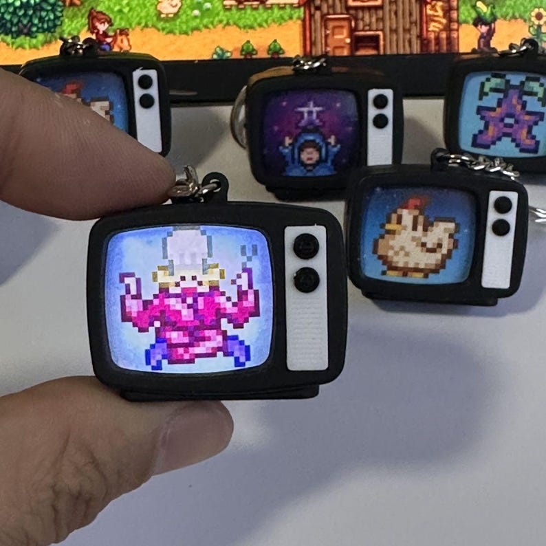 Christmas Ornaments Stardew Valley TV Keychain Inspired Creative ...