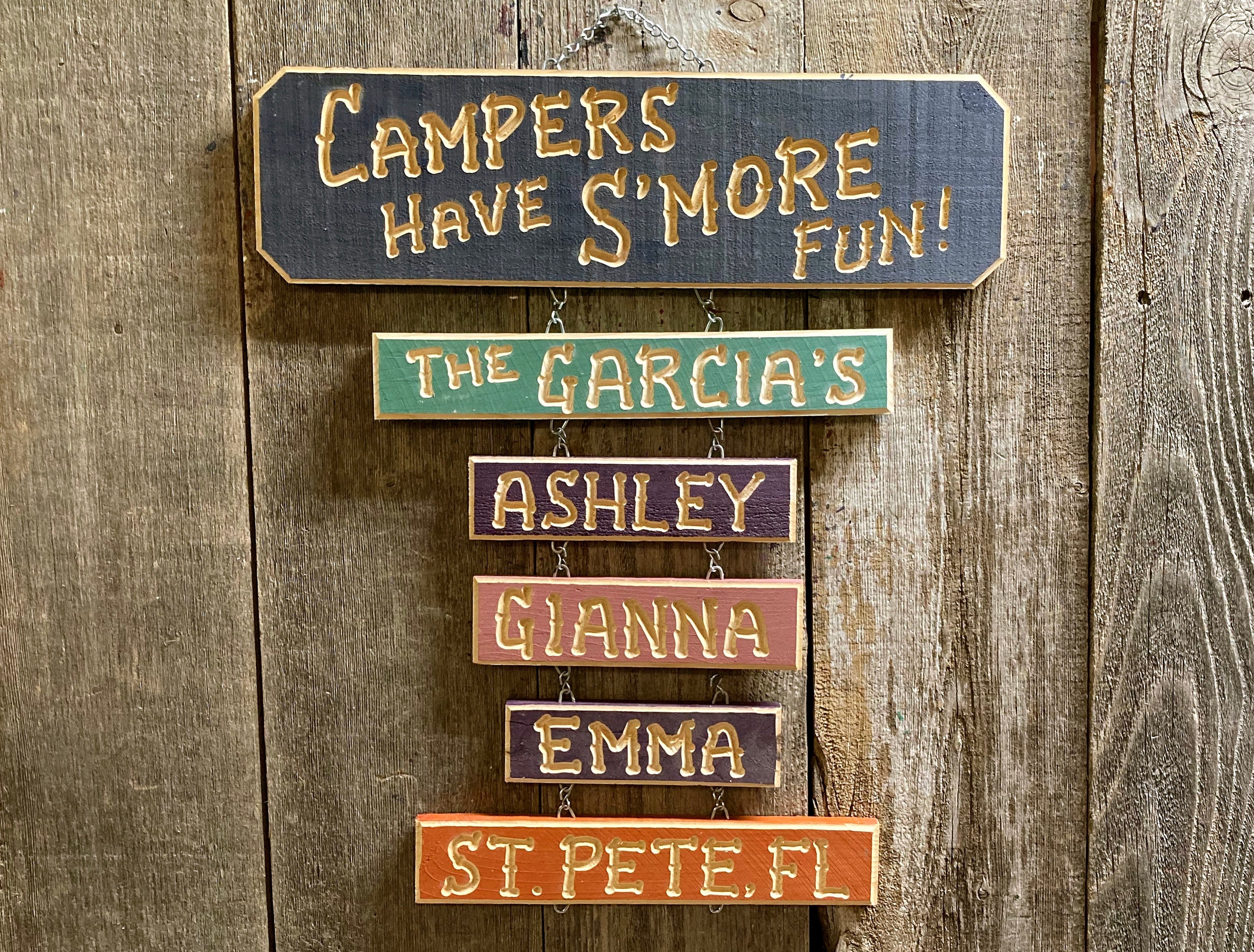 CAMPING S'mores CAMPER Portable Personalized Wood | Etsy