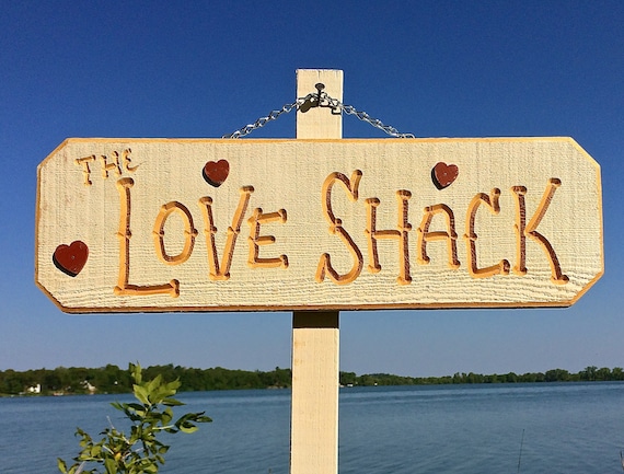 Carved LOVE SHACK Sign Wood Cabin 5 1/2 Wide 18 Inches Long 58 - Etsy