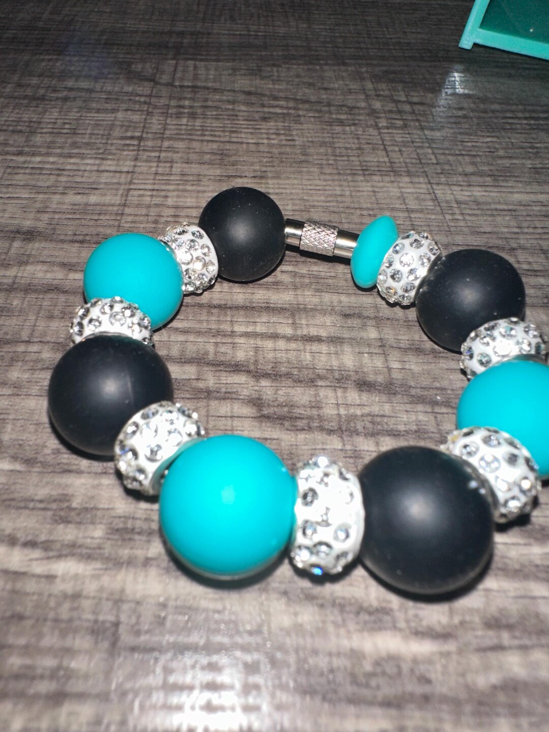Sparkly Black and Turquoise Custom Stanley Charm - Etsy