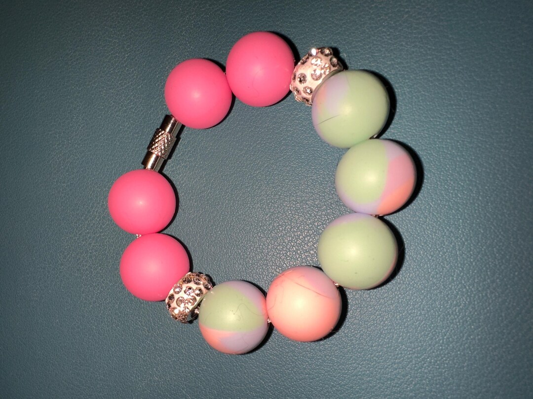 Custom Beaded Cup Charm Pink Pastel Variation - Etsy