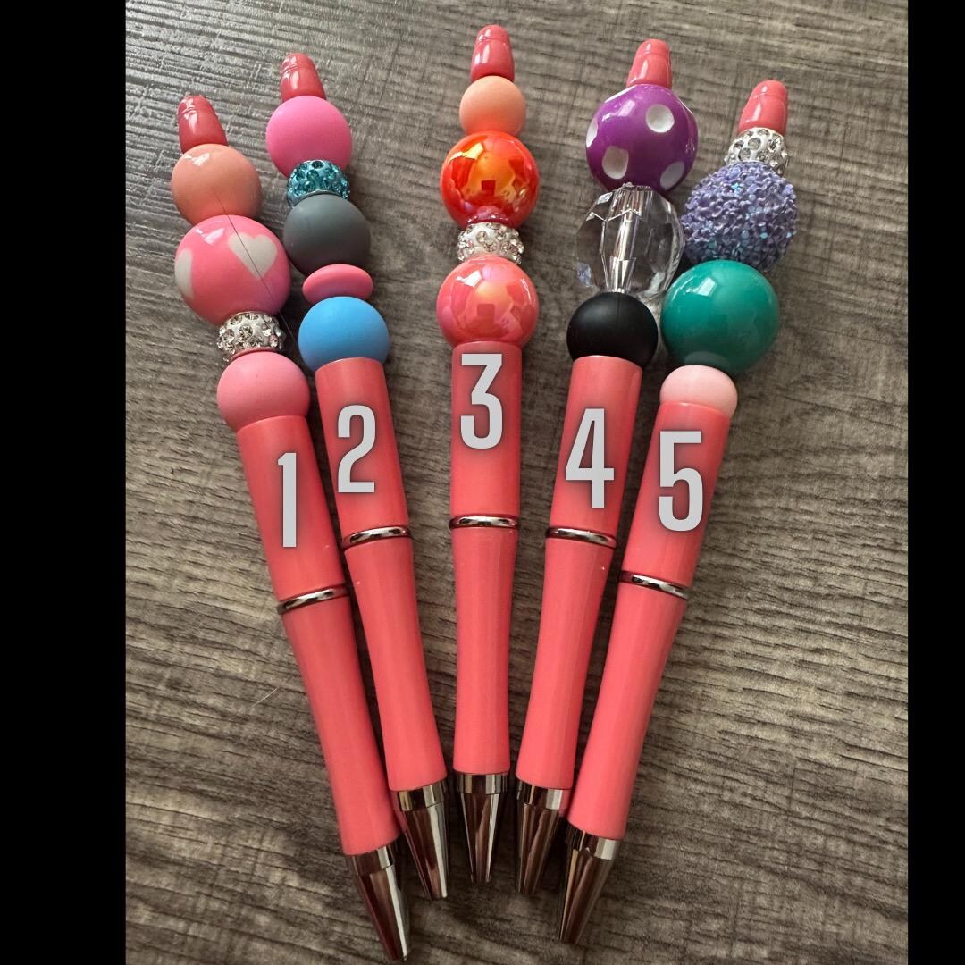 Beaded Rose Pen With Black Ink - Etsy