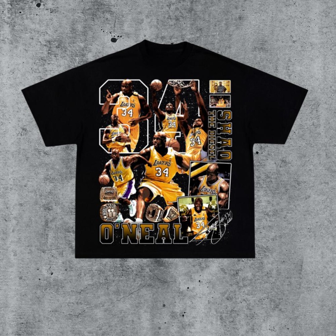 Vintage 90s Shaq the Diesel Shirt Homage Retro Classic Graphic Tee ...