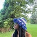 Blue and White Frilly Hat - Etsy