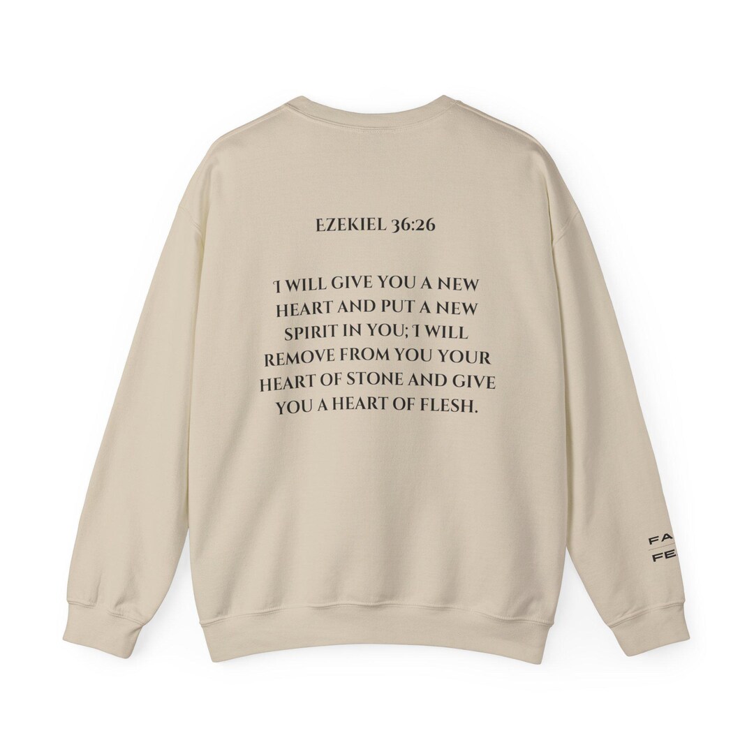 Ezekiel 36:26 Bible Verse Sweatshirt, Christian Crewneck Jumper ...