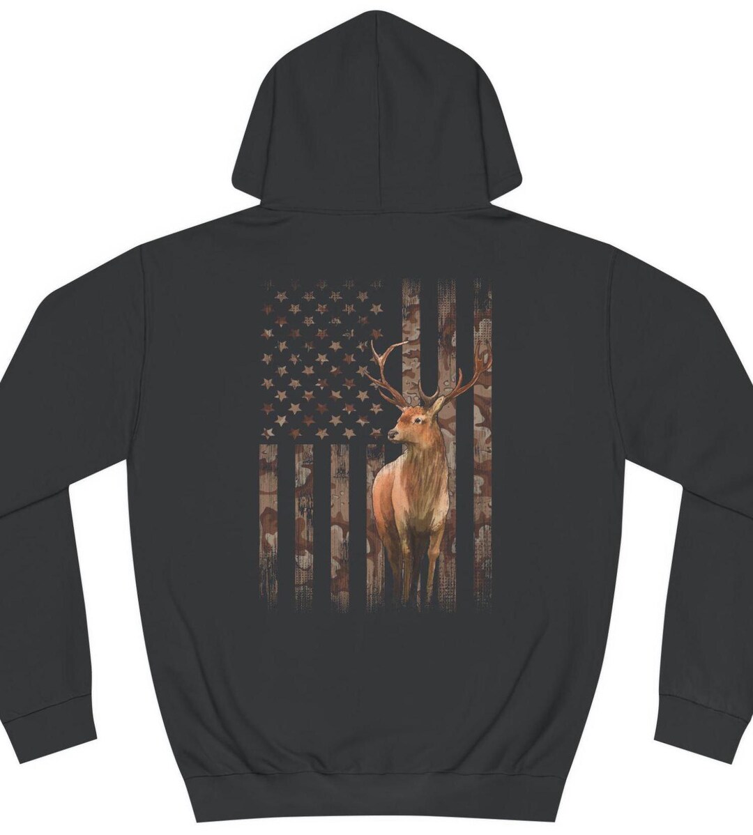 Deer Hunting American Flag Camouflage Hoodie, Deer Hunting Whitetails ...