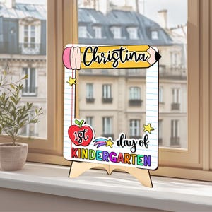First Day of School Personalized Frame Prop, Grade Photo Frame ...