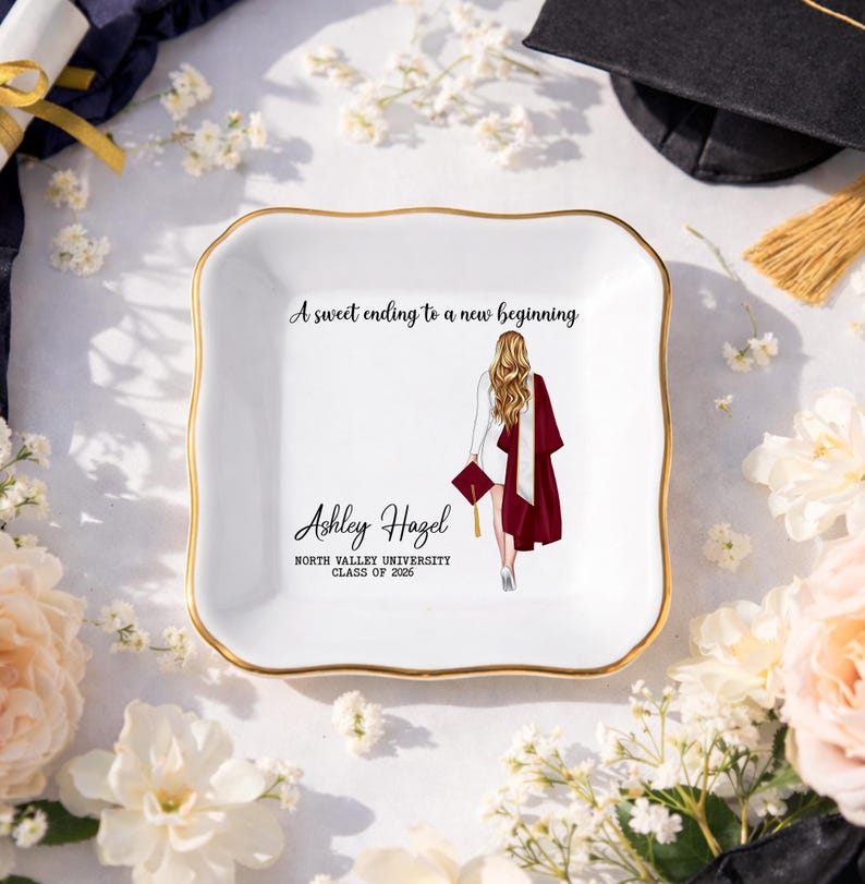 Graduation Jewelry Dish, Graduation Gift for Her, Personalized ...