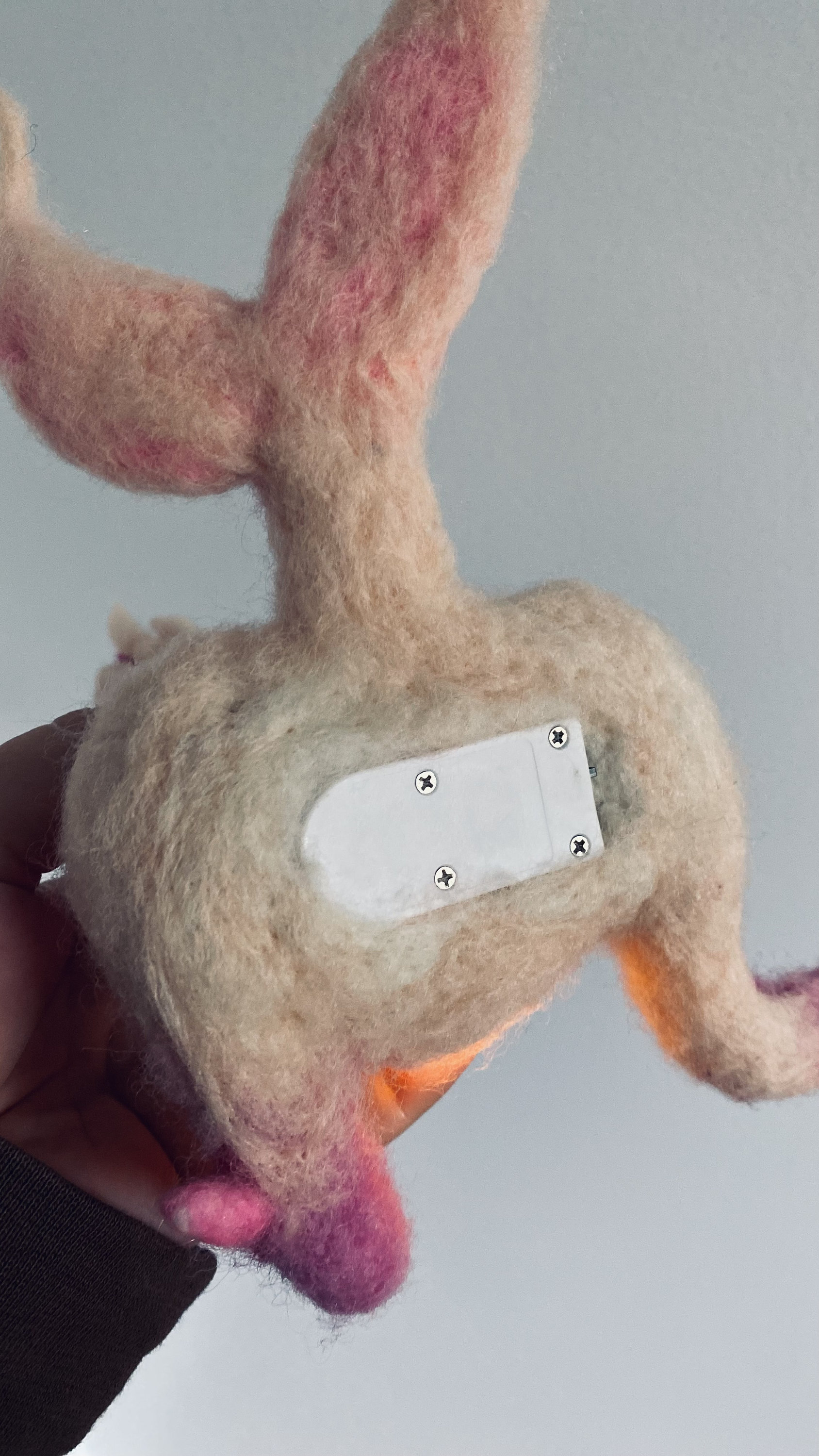 Creepy Alien Felt Sculpture With Lights, Needle Felted Weird Art Doll ...