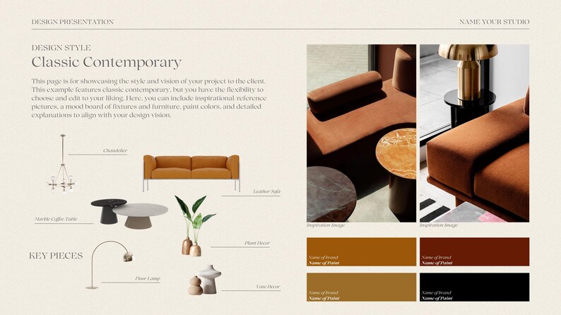 Proposal Design Presentation Interior Design Template - Etsy
