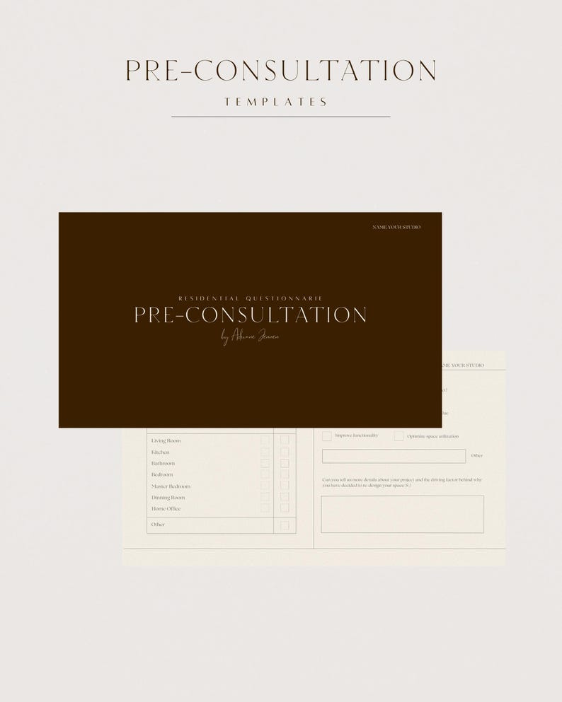 Pre-consultation Interior Design Template - Etsy