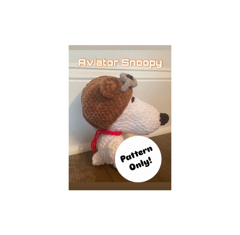 Aviator Snoopy Amigurumi Pattern - Etsy