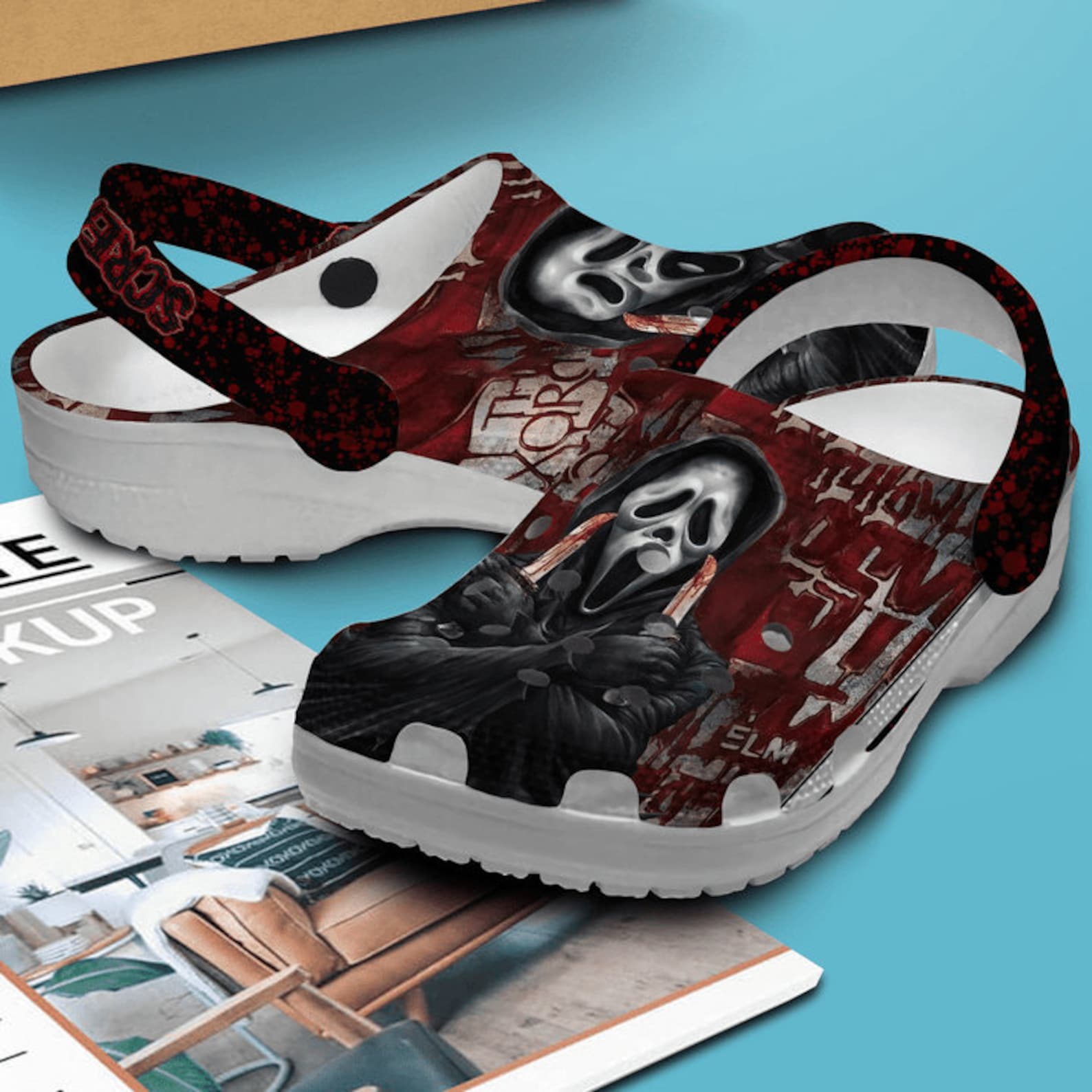 Scream Horror Movie Clogs, Halloween Gift, Scary Movie Lover Present ...