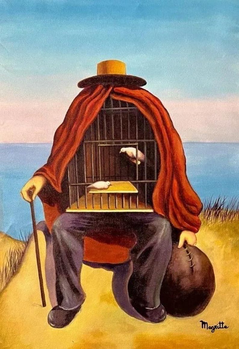 Rene Magritte - Oil on Canvas, Signed, Artwork - Etsy