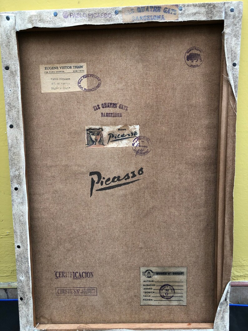 Pablo Picasso - Oil on Canvas, Signed, Artwork - Etsy