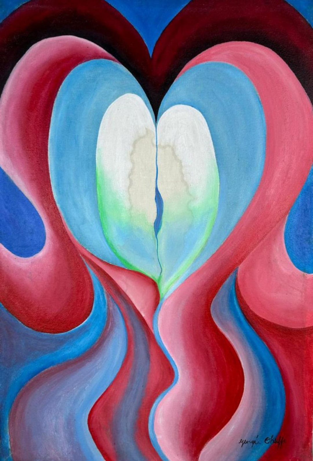 Georgia O'keeffe - Oil on Canvas, Signed, Artwork - Etsy