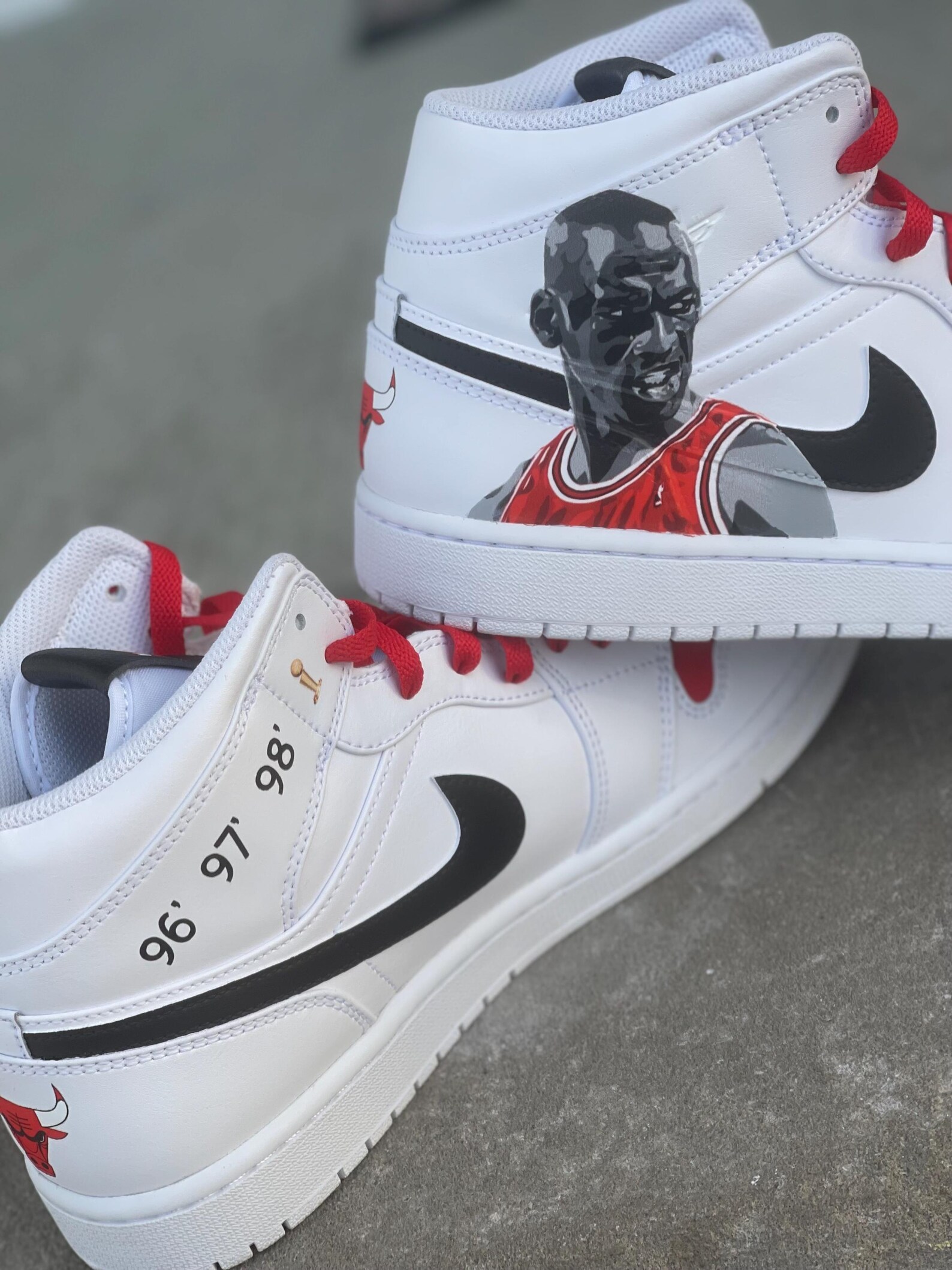 Air Jordan 1 Custom Michael Jordan the GOAT Edition - Etsy