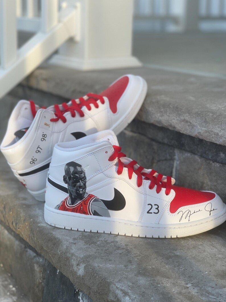 Air Jordan 1 Custom Michael Jordan the GOAT Edition - Etsy