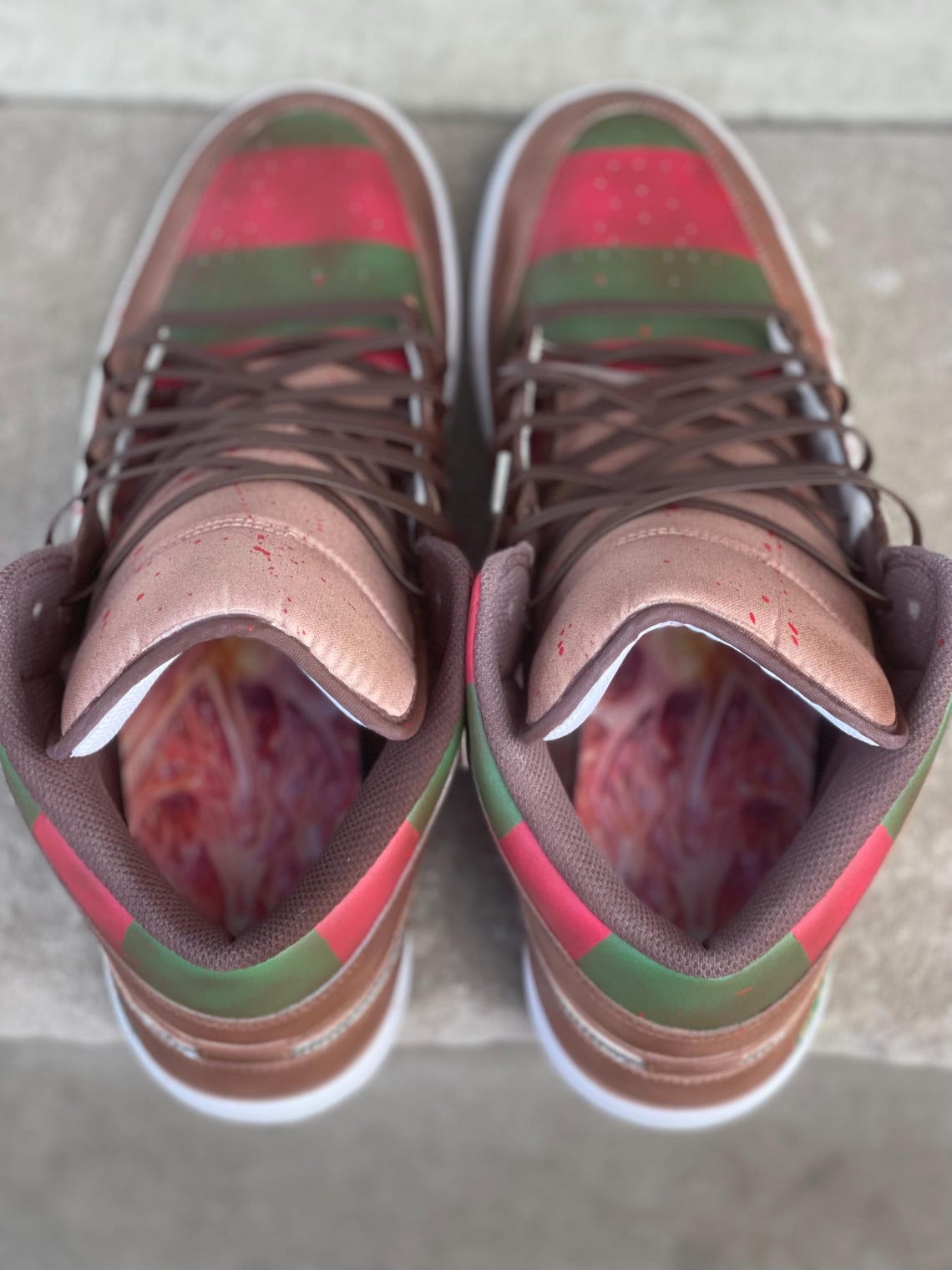 Jordan 1 Nightnare on Elm Street With Custom Insoles and Custom Box - Etsy