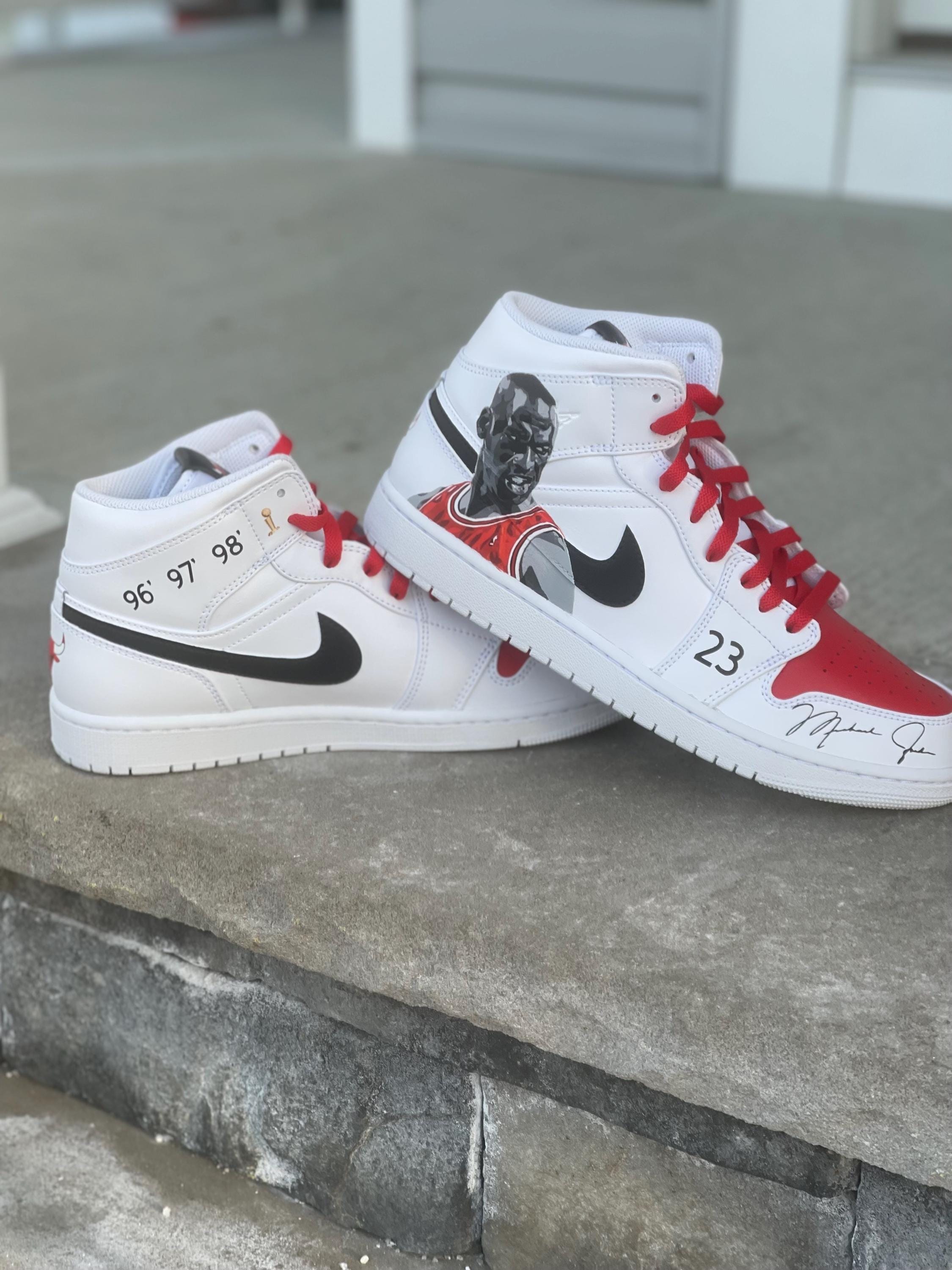 Air Jordan 1 Custom Michael Jordan the GOAT Edition - Etsy