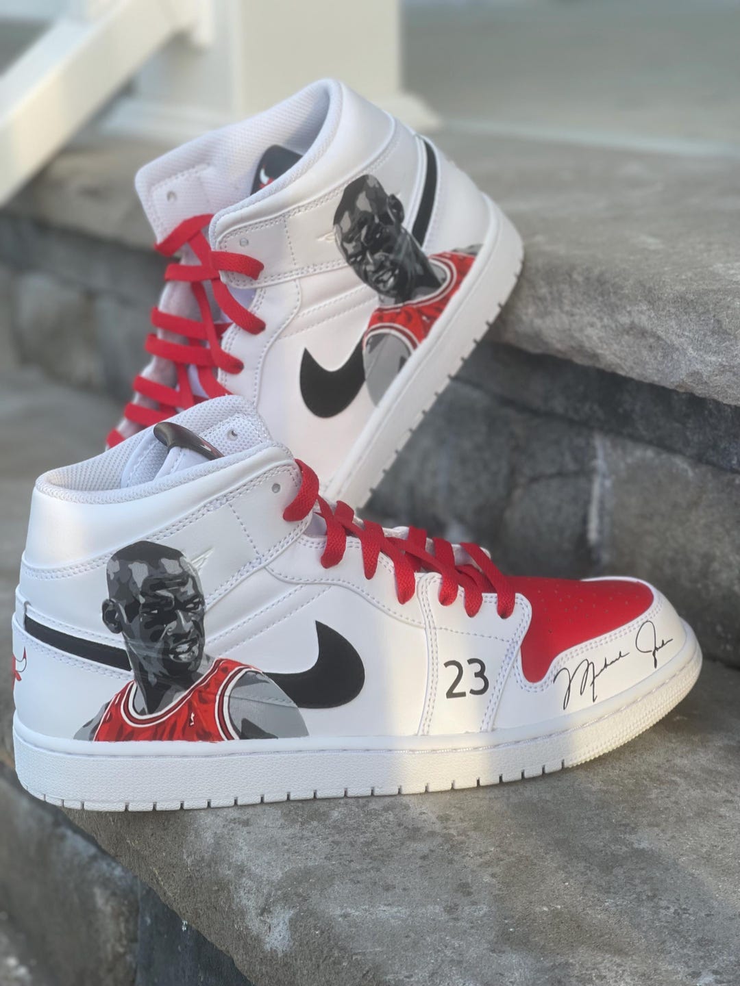Air Jordan 1 Custom Michael Jordan the GOAT Edition - Etsy