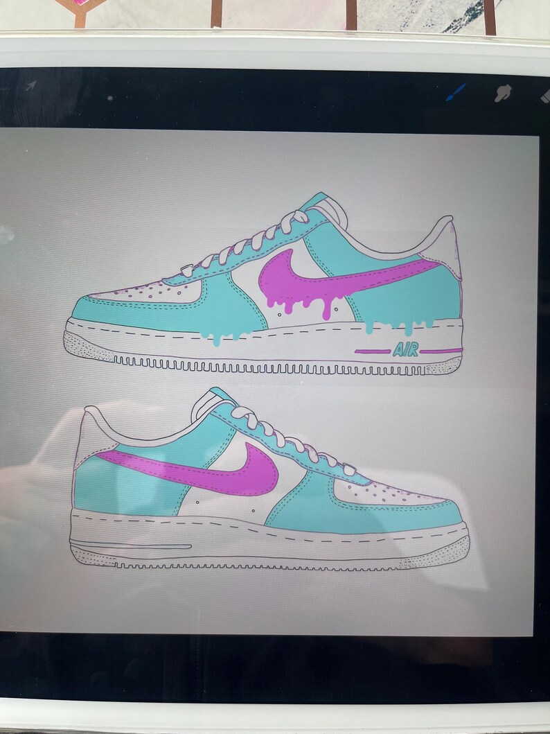 Nike AF1 Drippy Customs - Etsy