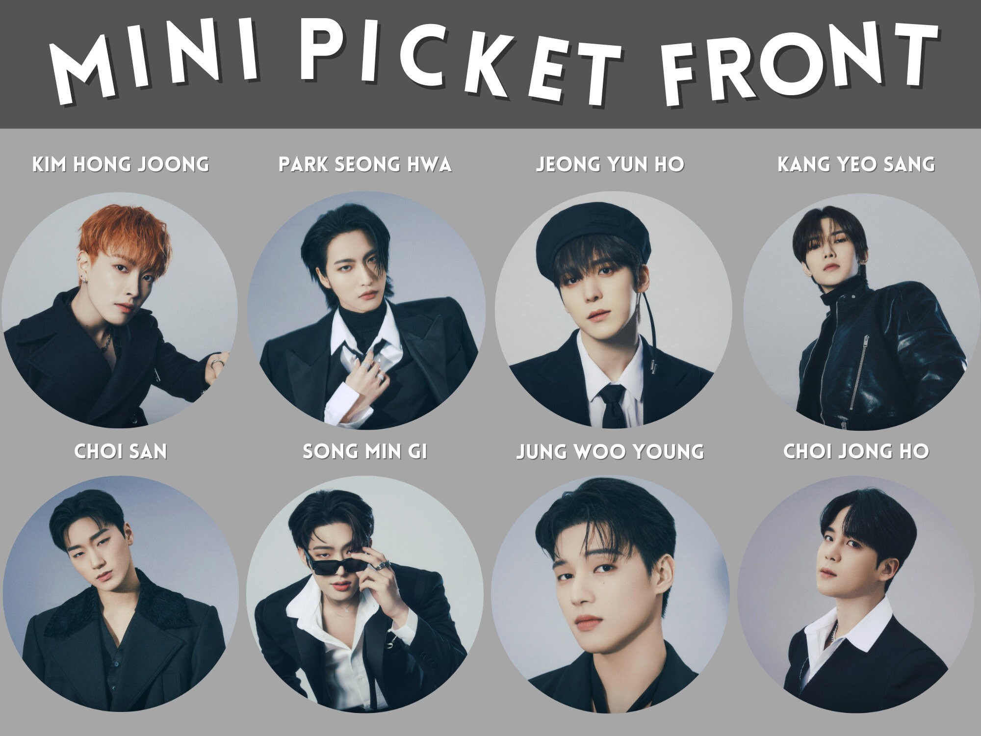 ATEEZ Mini Picket Golden Hour - Individual Members ( Unofficial ) - Etsy