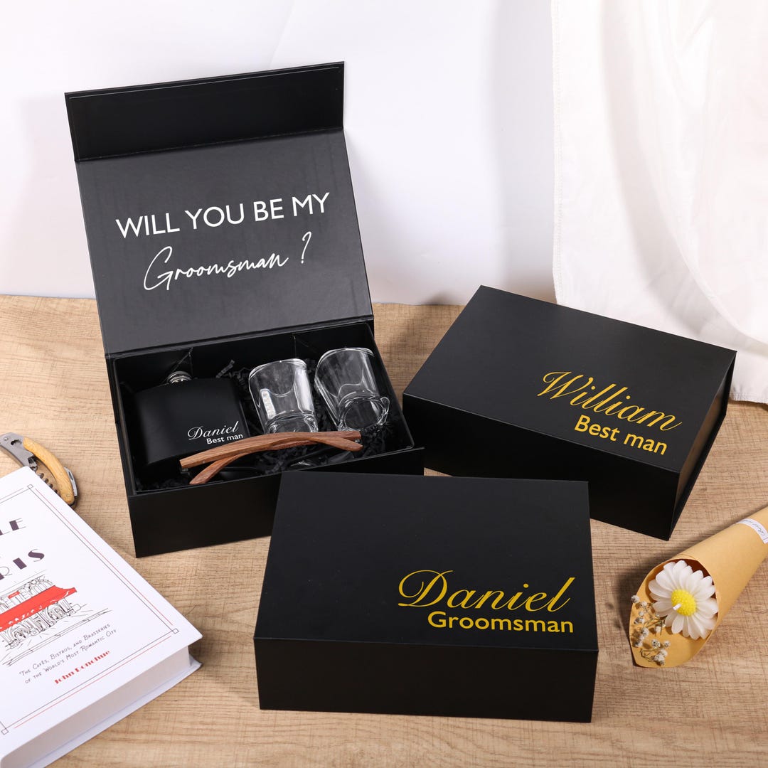 Personalized Groomsmen Gift Box, Groomsmen Gifts, Custom Best Man Gift ...