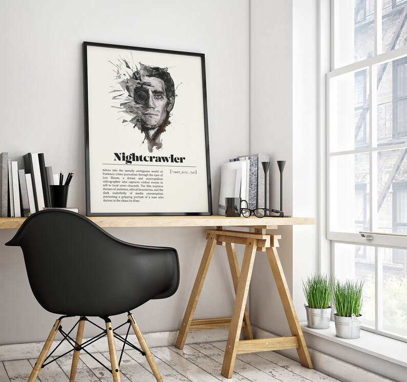 Nightcrawler Poster Dan Gilroy Minimalist Movie Poster Vintage Retro ...