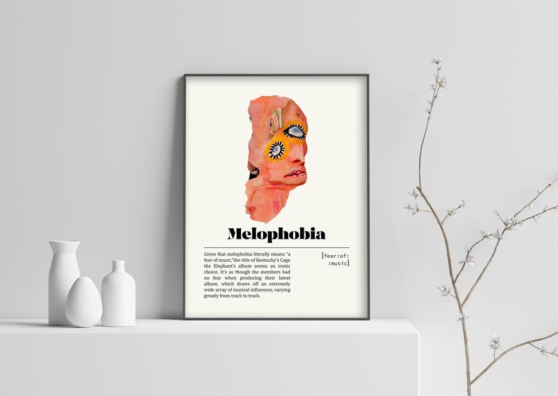 Cage the Elephant Melophobia Poster Minimalist Music Poster Vintage ...