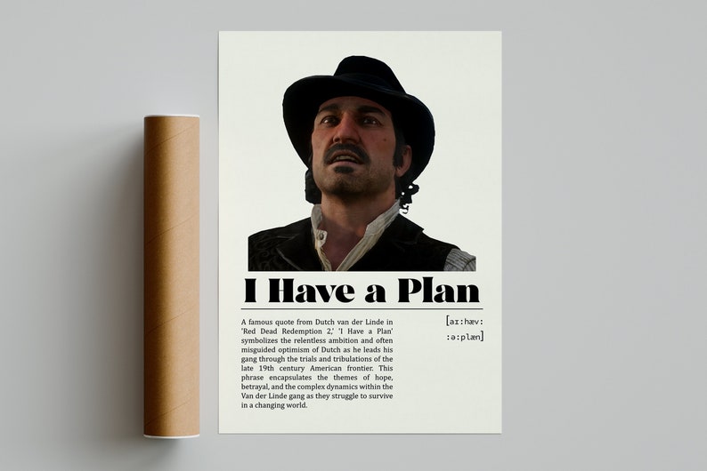 Red Dead Redemption 2 Dutch Poster Minimalist Game Vintage Retro Art ...