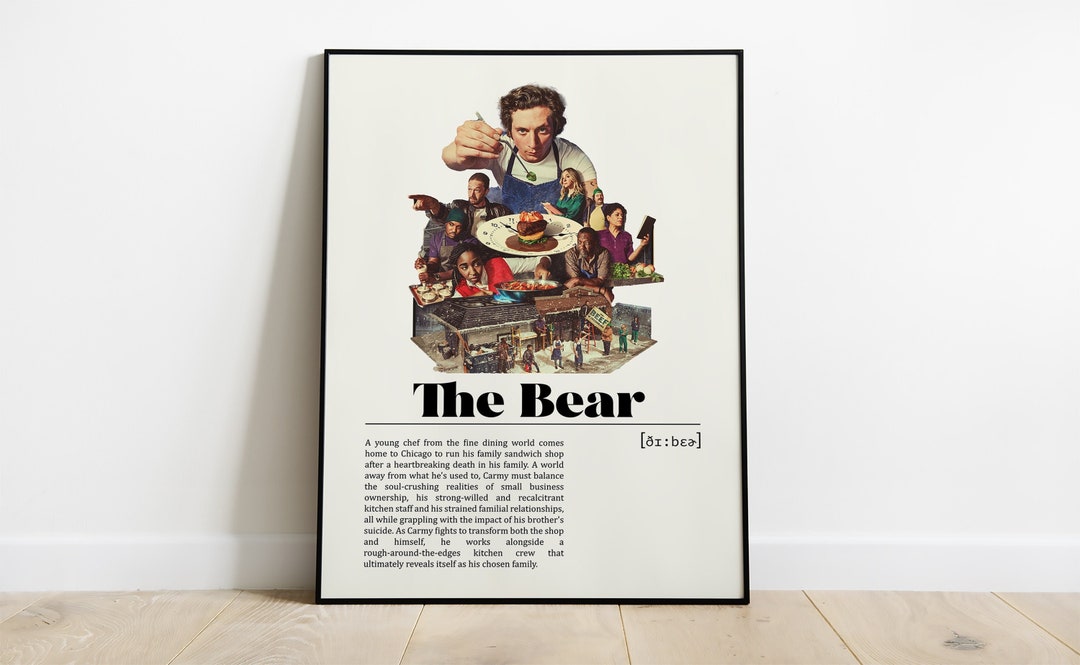 The Bear Christopher Storer Minimalist TV Series Poster Vintage Retro ...