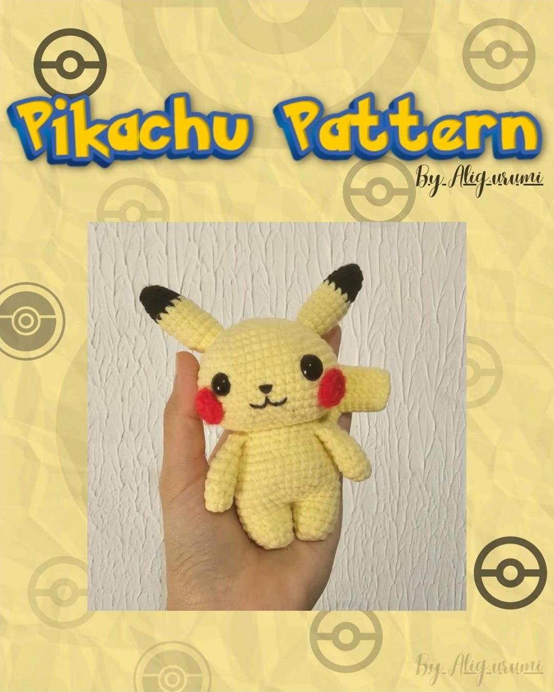 Pikachu Amigurumi - PDF Pattern Crochet - Etsy