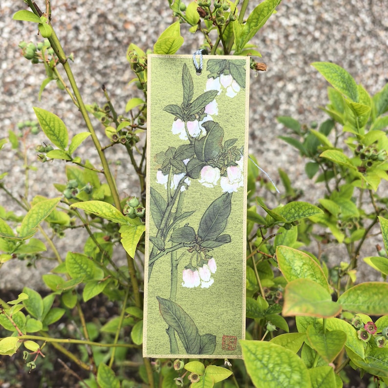 100 % Hand Painted Bookmark, Chinese Floral Art Gift for Book Lovers ...