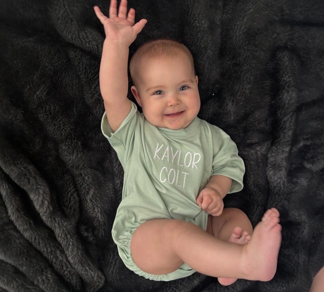 Embroidered Baby Bubble Romper: Personalized Soft Romper - Etsy