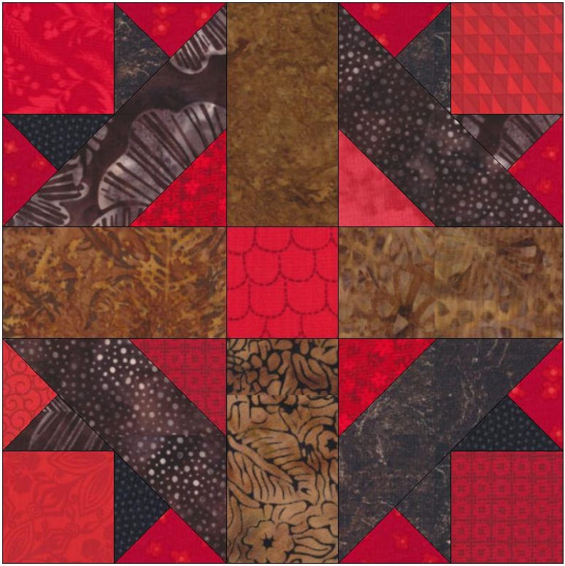 Cross and Crowns Paper/foundation Pieced Quilt Block - Please See ...