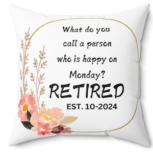 Retirement 14 X 14 Pillow - Etsy
