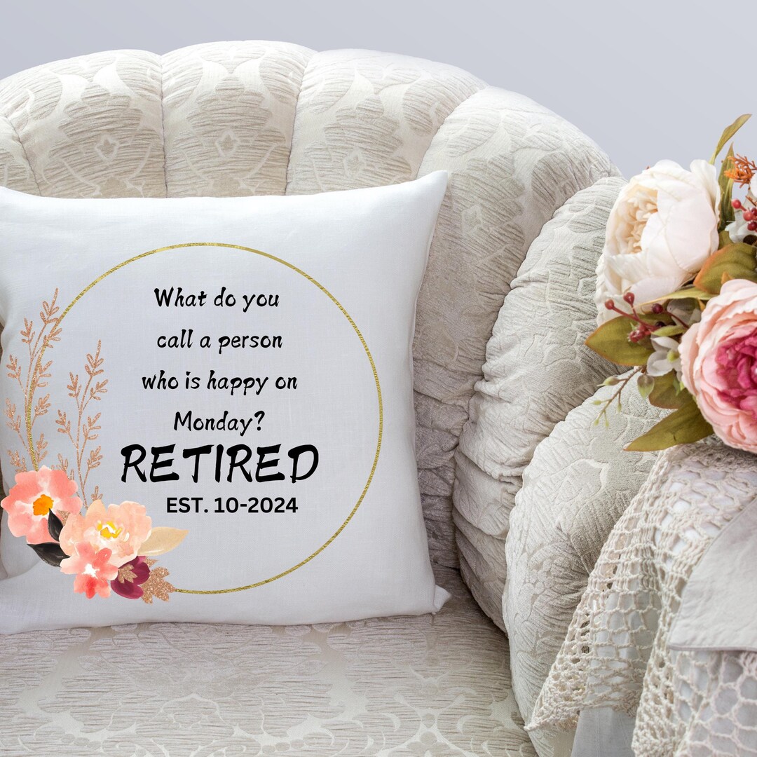 Retirement 14 X 14 Pillow - Etsy