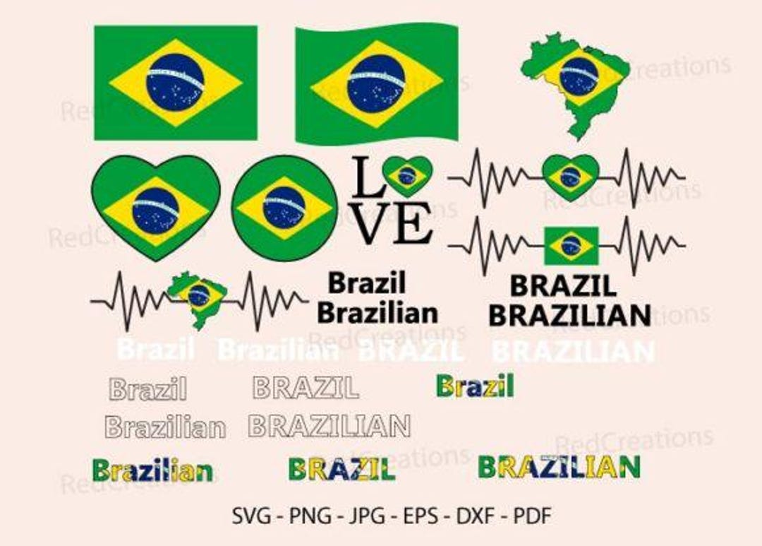 I Love Brazil Independence Day Vibrant Digital Art Collection Celebrate ...